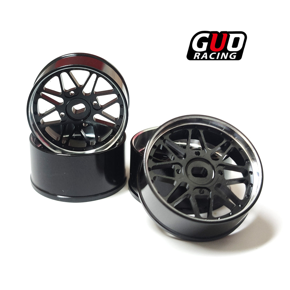 22.5mm 'Tri 5 Stars' Aluminum wheel SET 4pcs - GOLD/BLACK – RC Supremacy