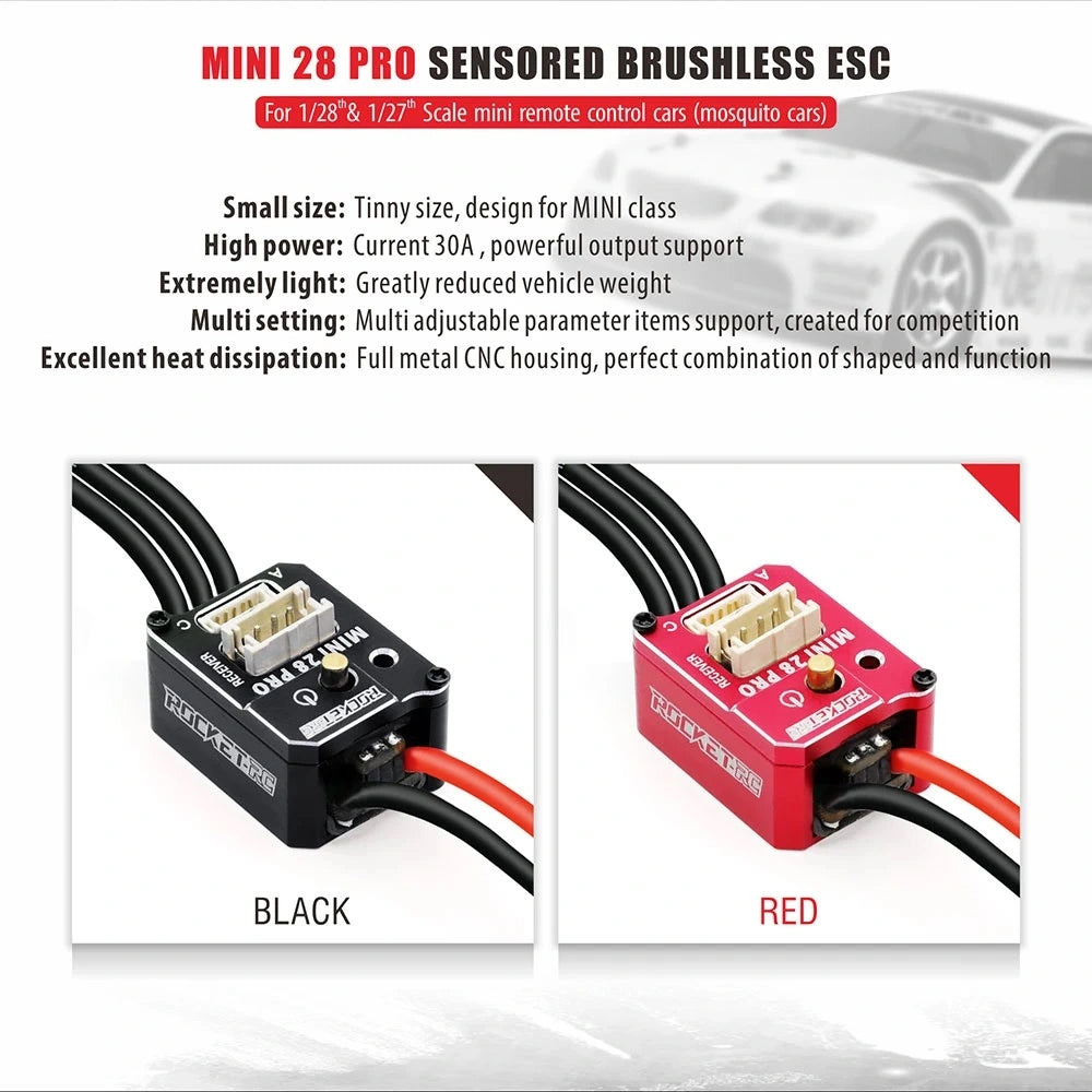 Rocket MINI28 PRO Sensored Brushless ESC 30A (VARIOUS COLORS) – RC ...