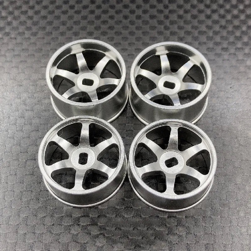20mm '6 spoke' Aluminum SILVER wheels 4pcs – RC Supremacy