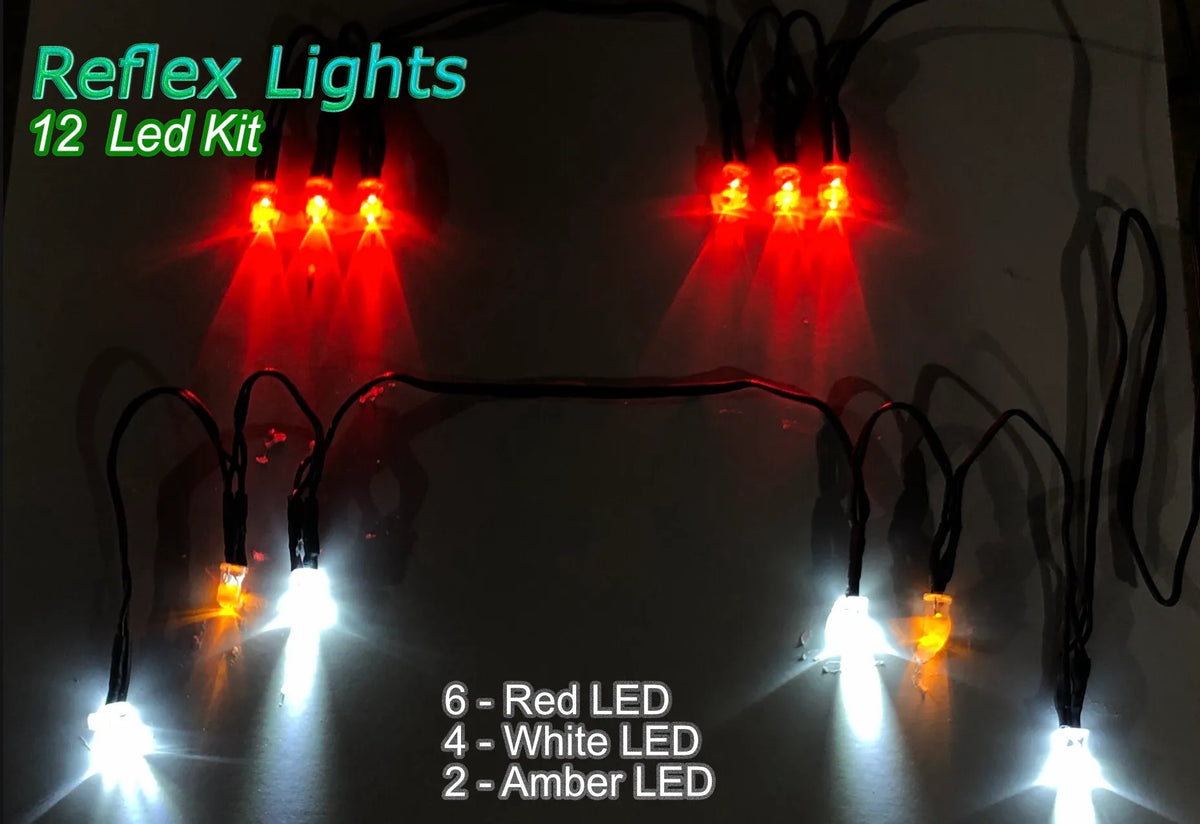 Reflex LED Light Kit For 1/10 R/C Car (12 LED KIT) LIPO Or RECEIVER ...