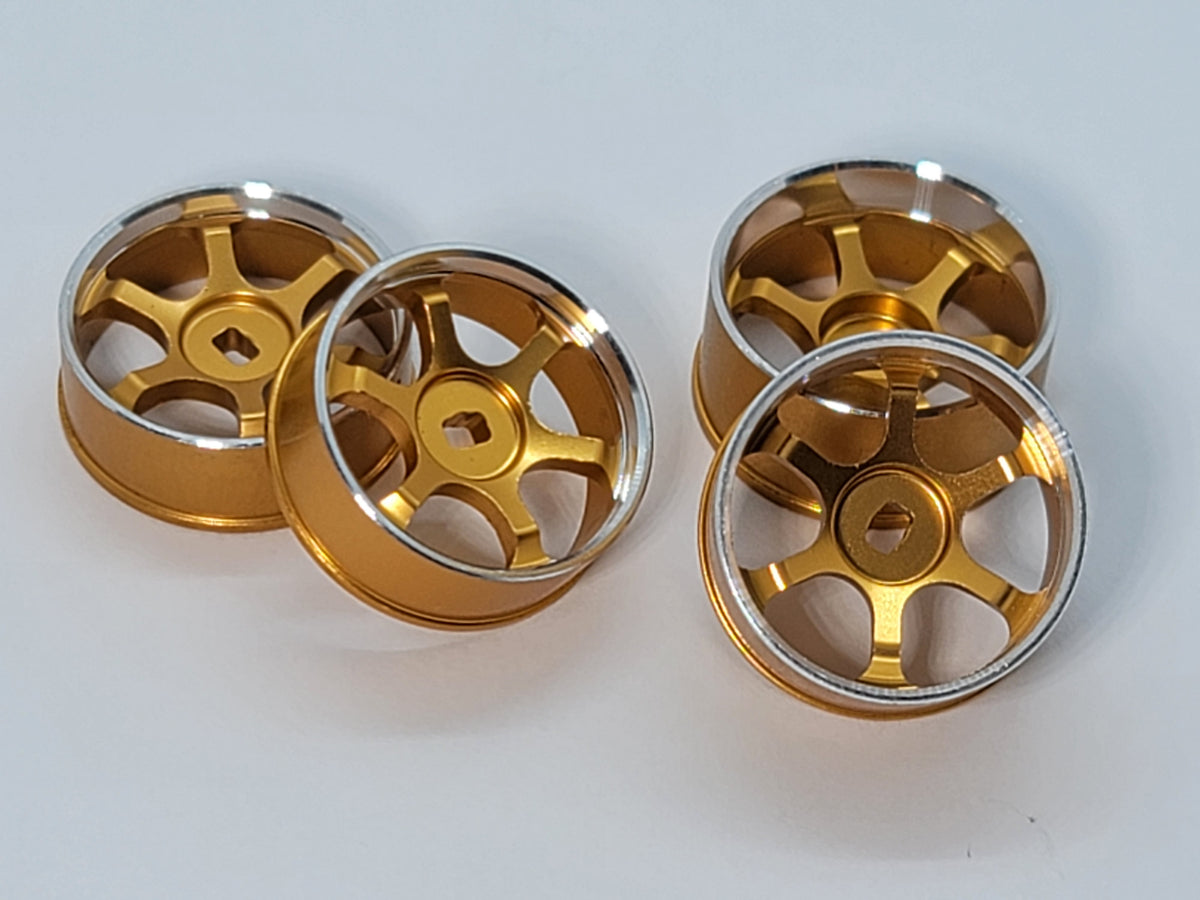 22mm Gold 6 Spoke Micro RC drift rims – RC Supremacy