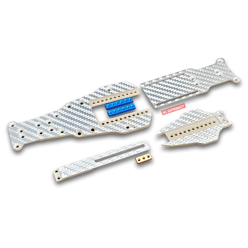 XRX Adjustable Carbon Fiber Chassis (Black or Silver) 90-120mm – RC ...