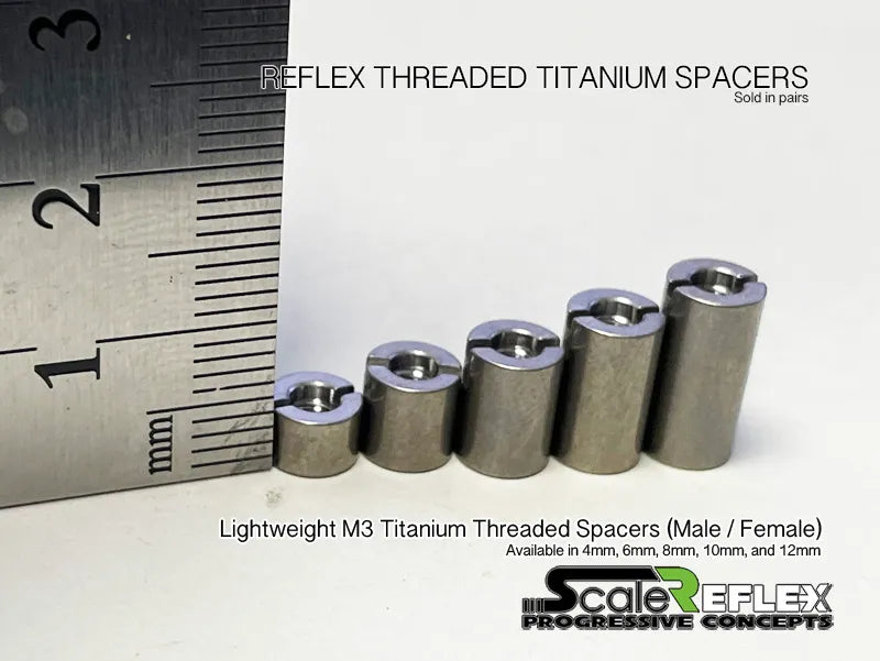 [MALE] Titanium M3 Threaded Spacers (4mm~12mm) – RC Supremacy