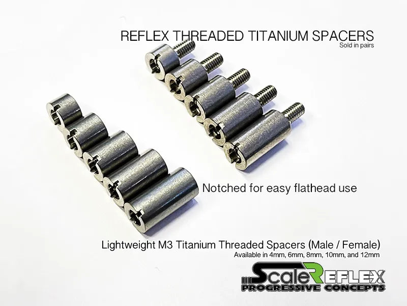 [MALE] Titanium M3 Threaded Spacers (4mm~12mm) – RC Supremacy